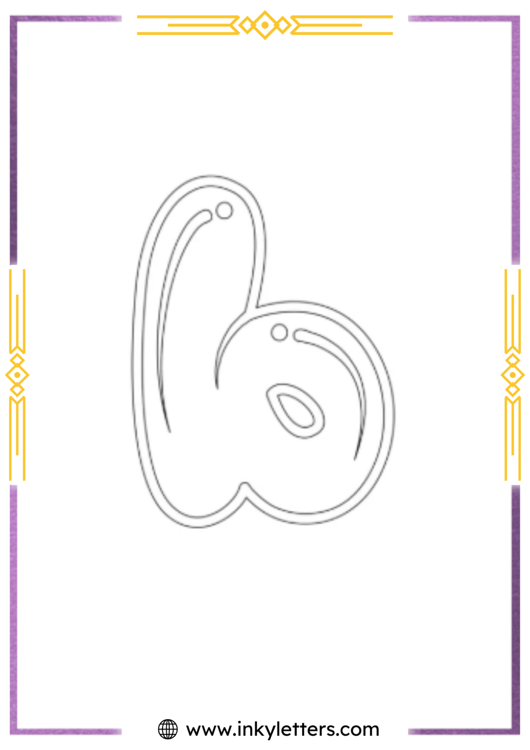Free Printable Bubble Letter B - Inky Letters