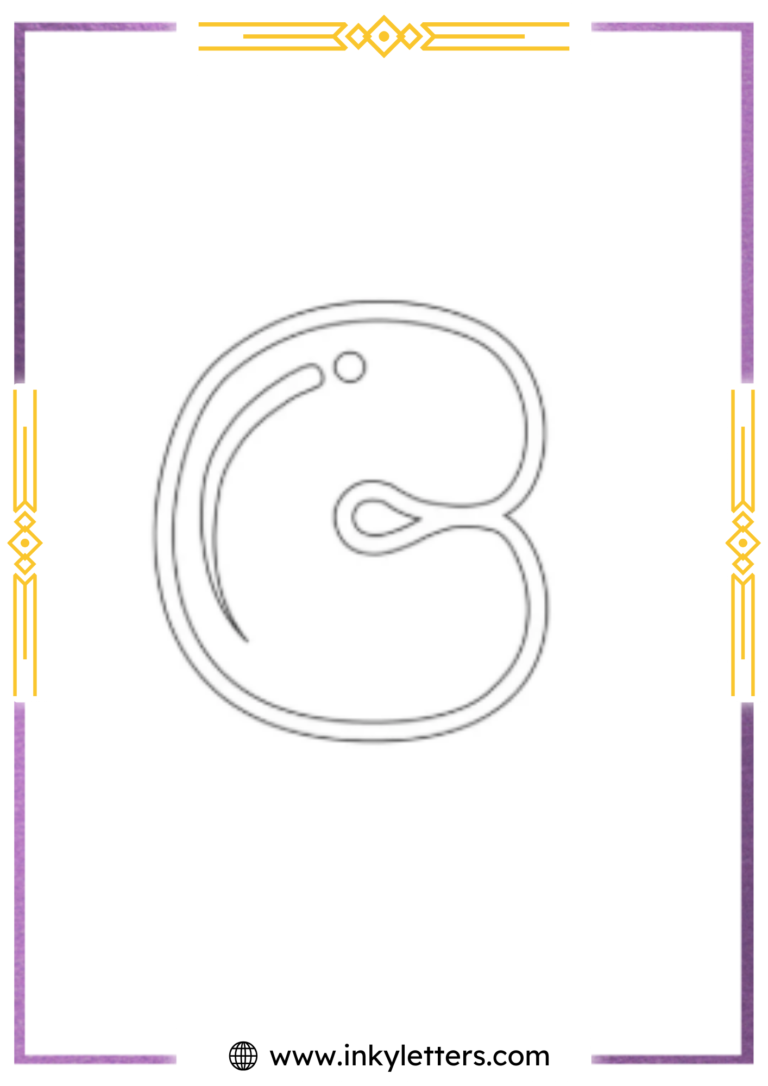 Free Printable Bubble Letter C - Inky Letters