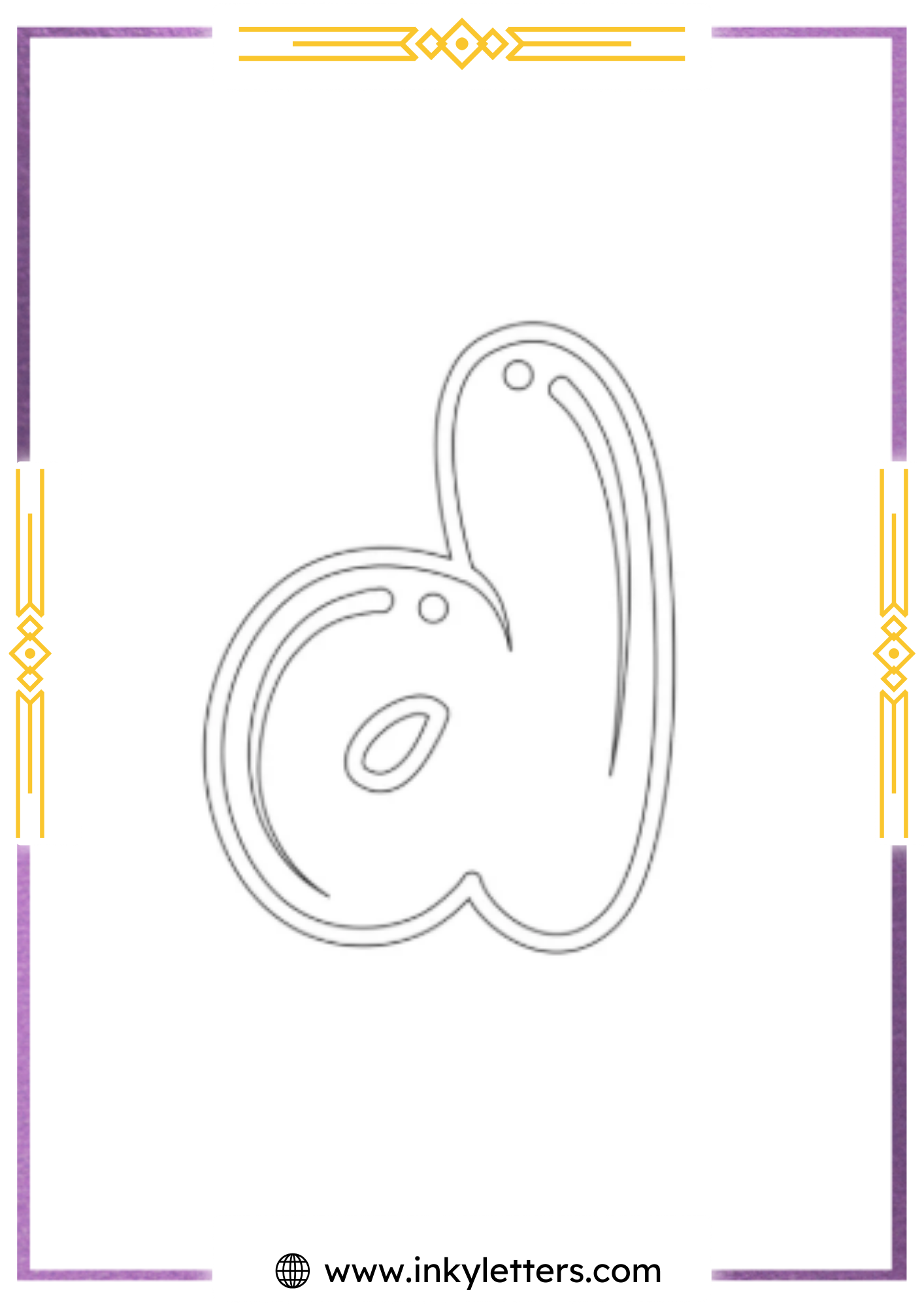 Free Printable Bubble Letter D - Inky Letters