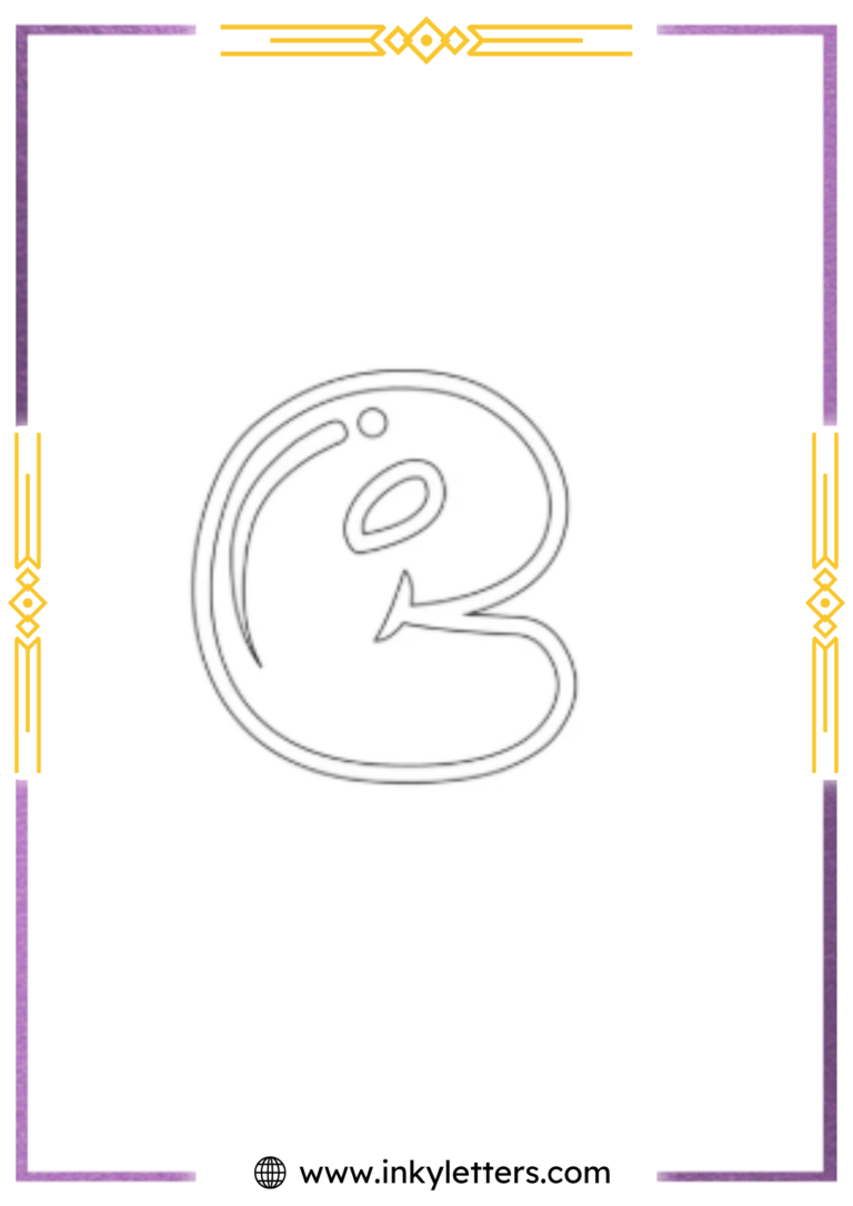 Free Printable Bubble Letter E - Inky Letters