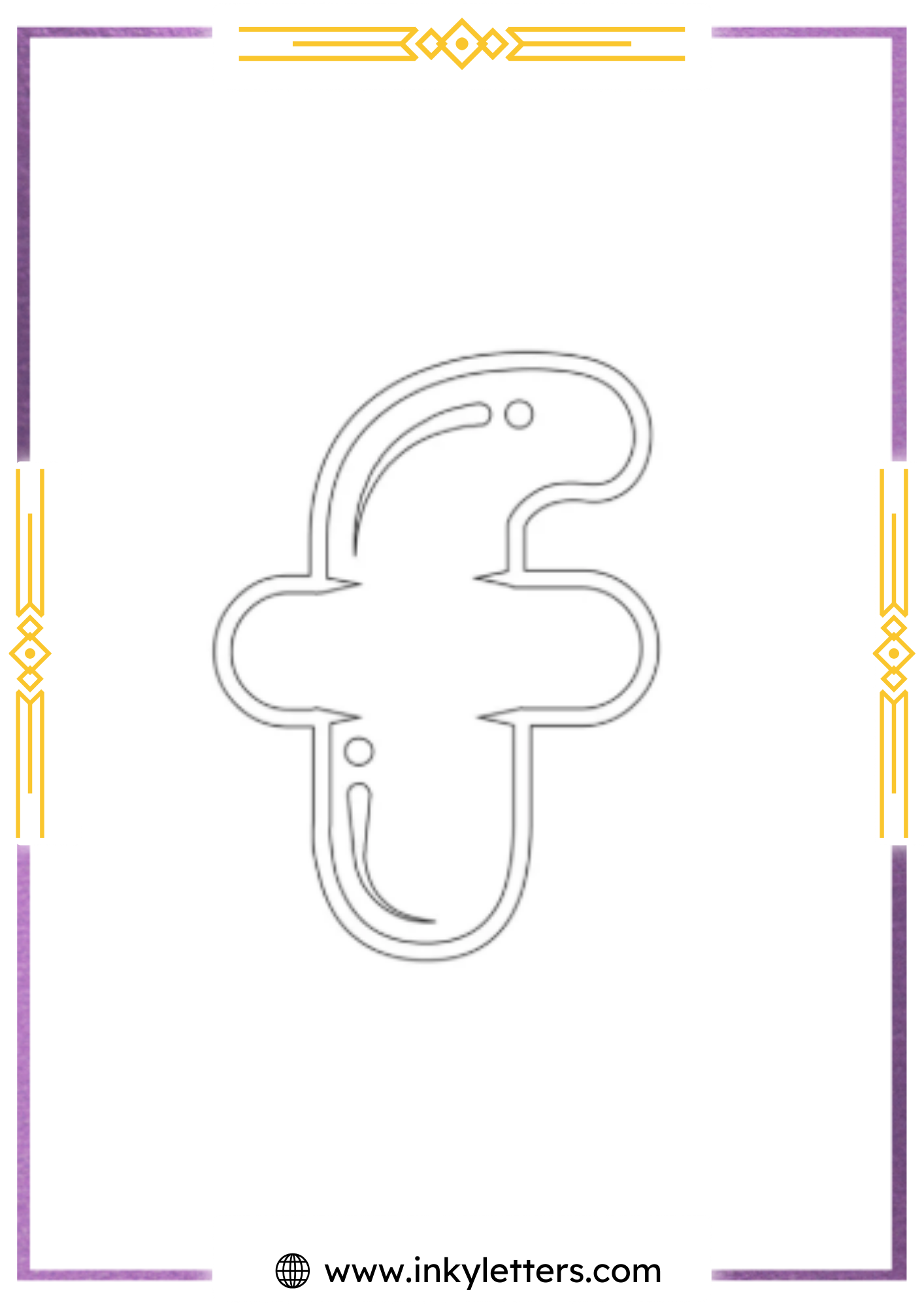 Free Printable Bubble Letter F - Inky Letters