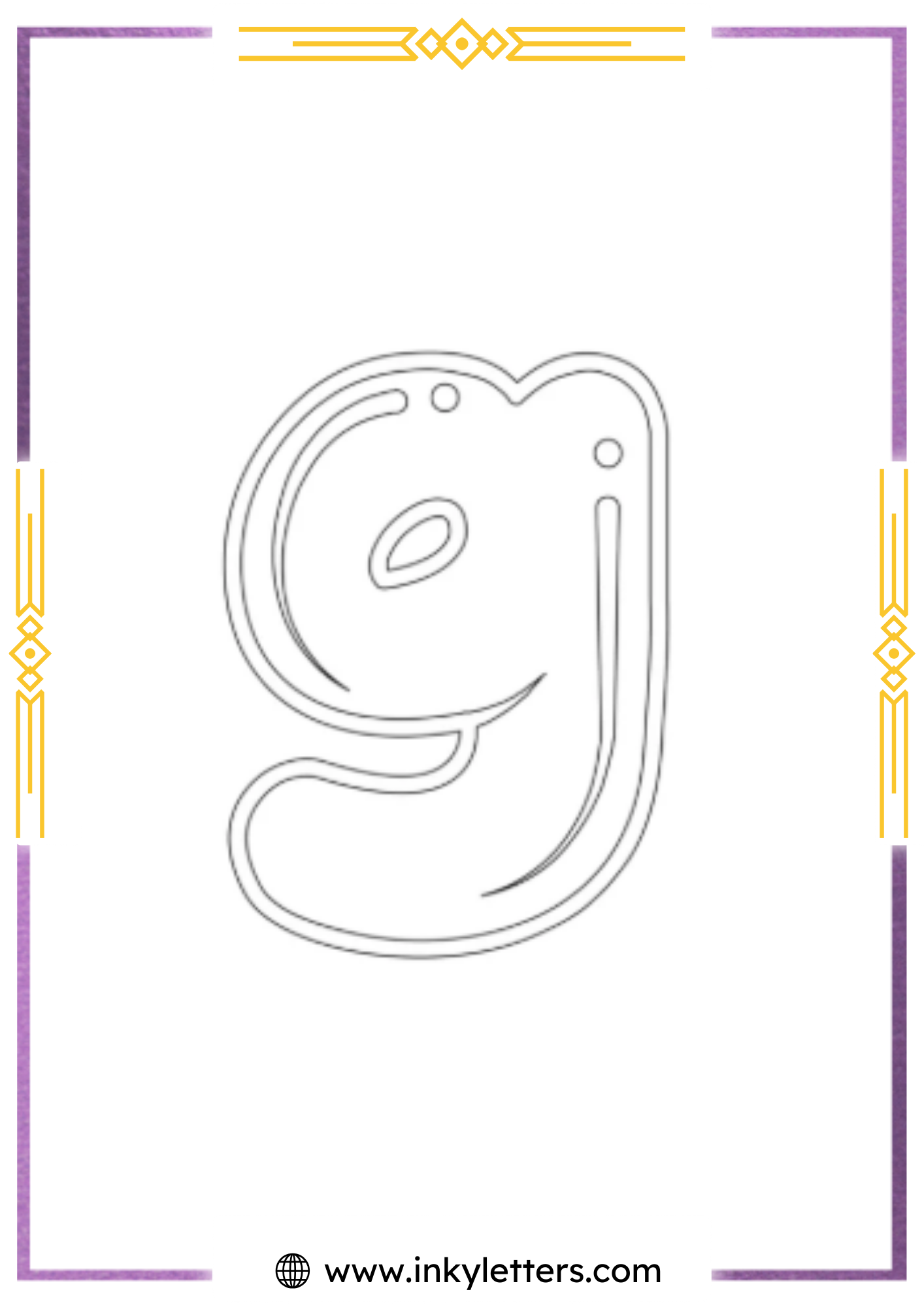 Free Printable Bubble Letter G - Inky Letters