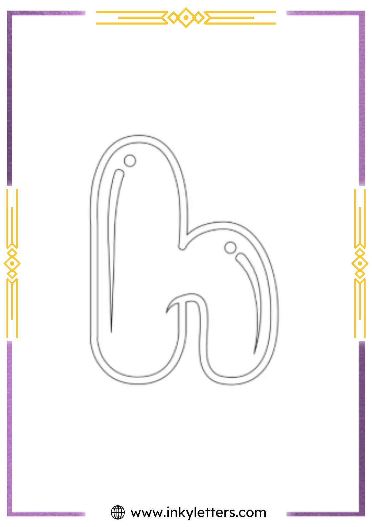 Free Printable Bubble Letter H - Inky Letters