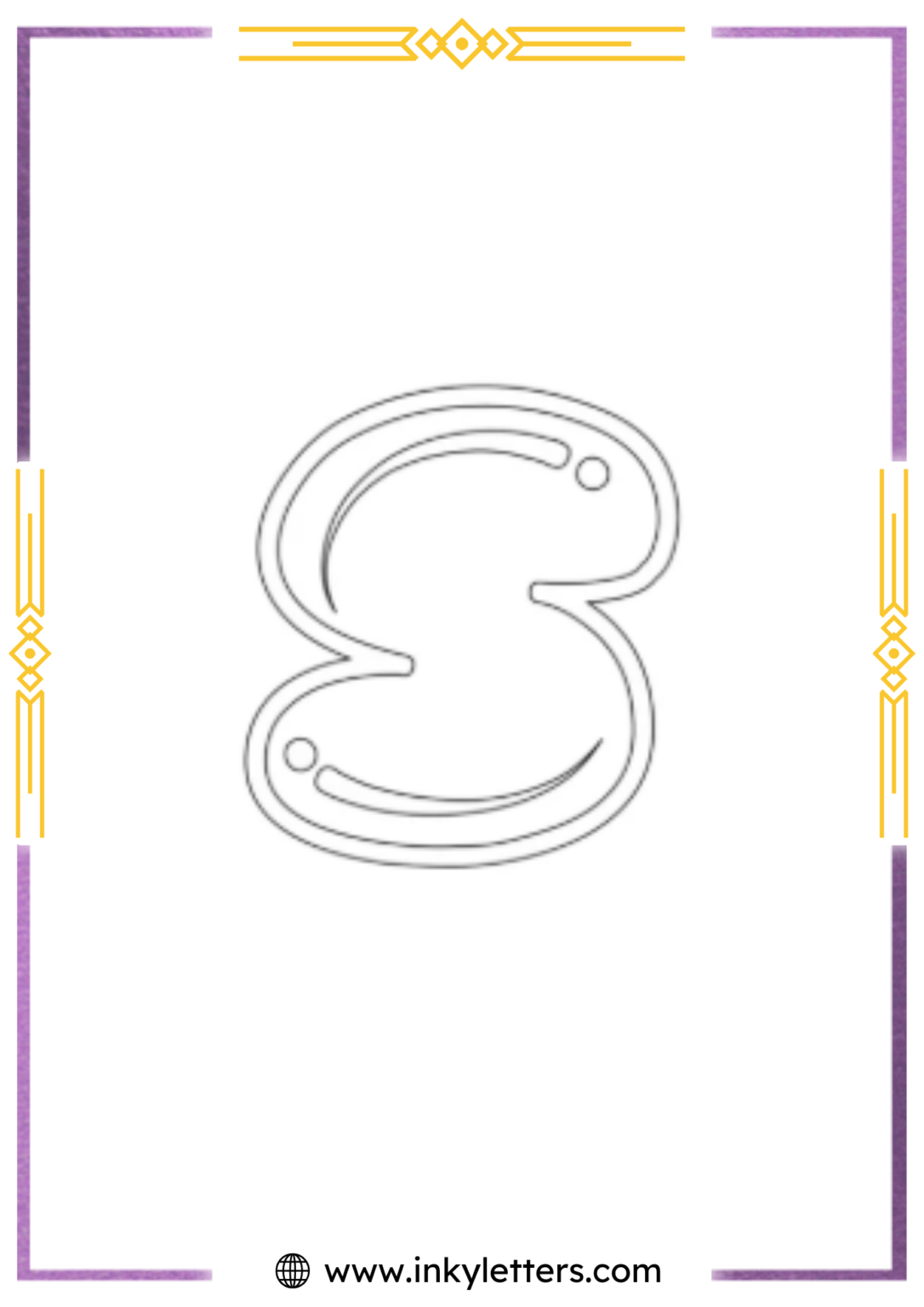 Free Printable Bubble Letter S - Inky Letters