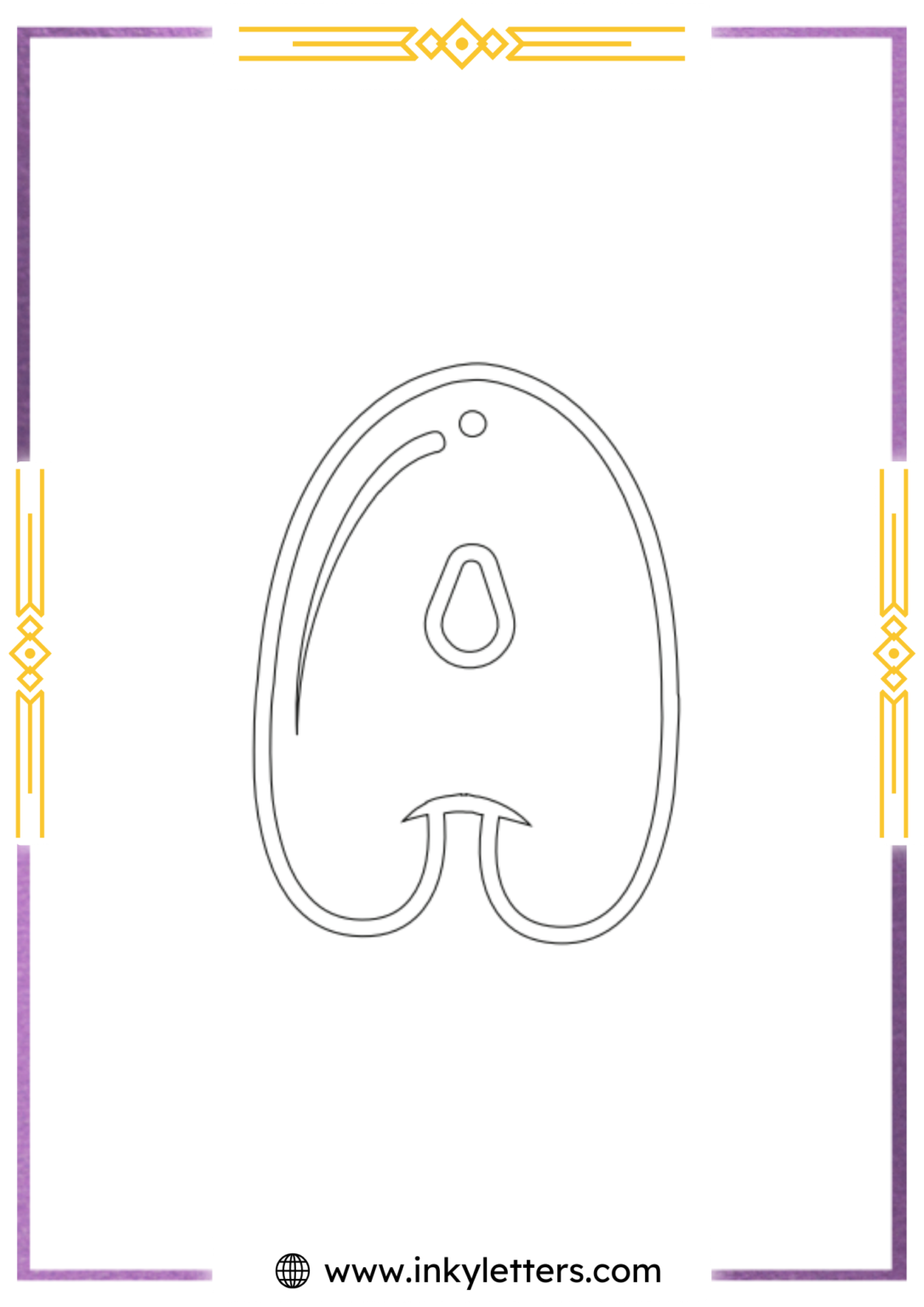 Free Printable Bubble Letter A - Inky Letters