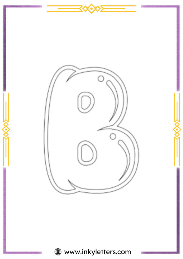 Free Printable Bubble Letter B - Inky Letters