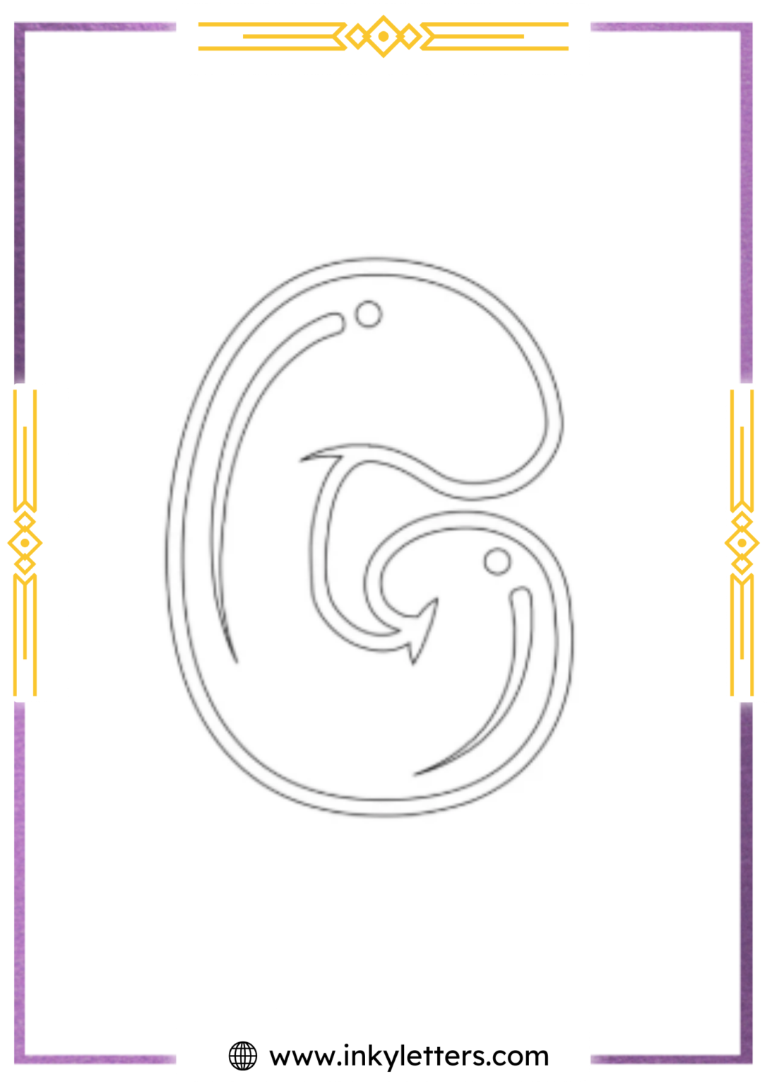 Free Printable Bubble Letter G - Inky Letters