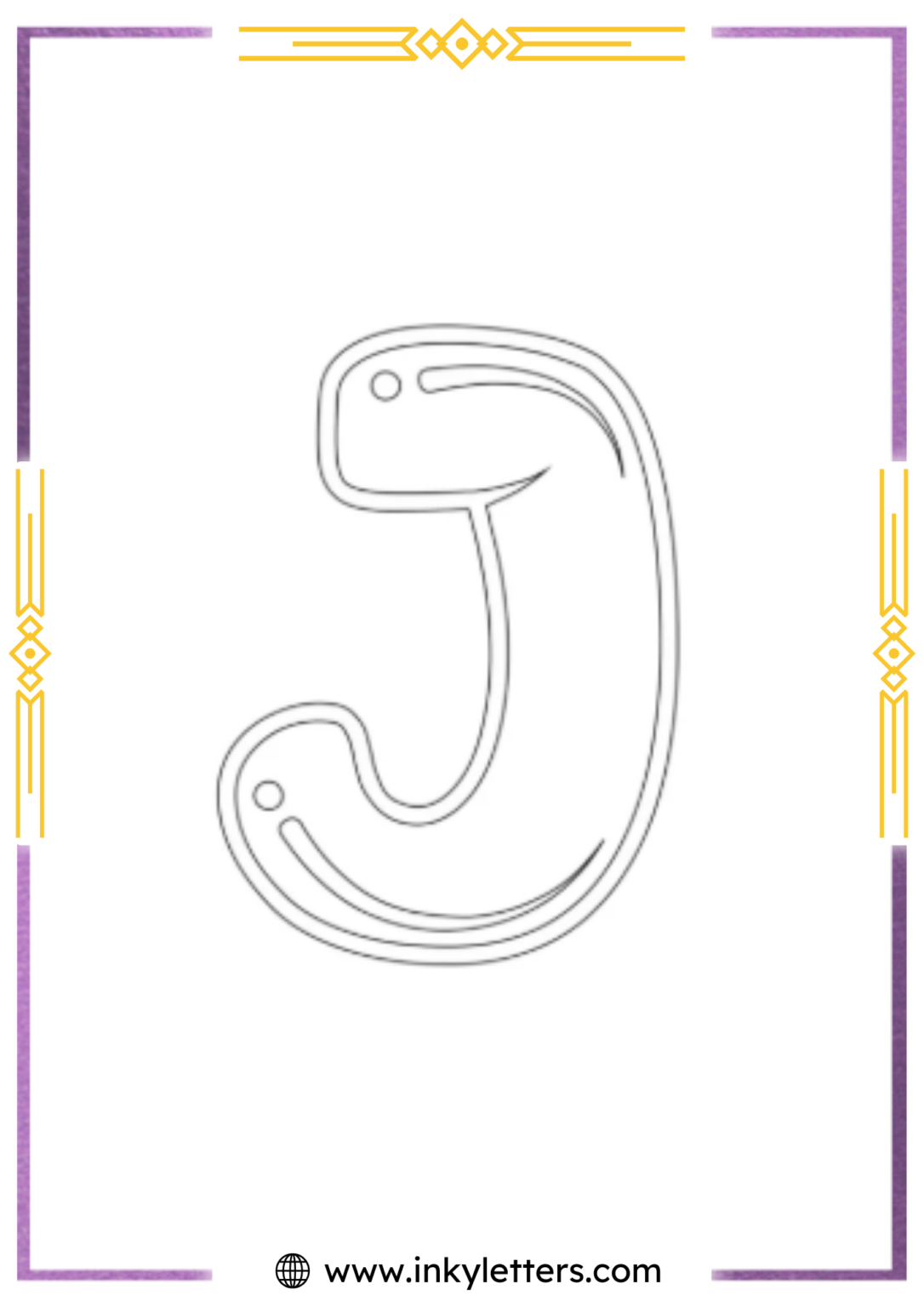 Free Printable Bubble Letter J - Inky Letters