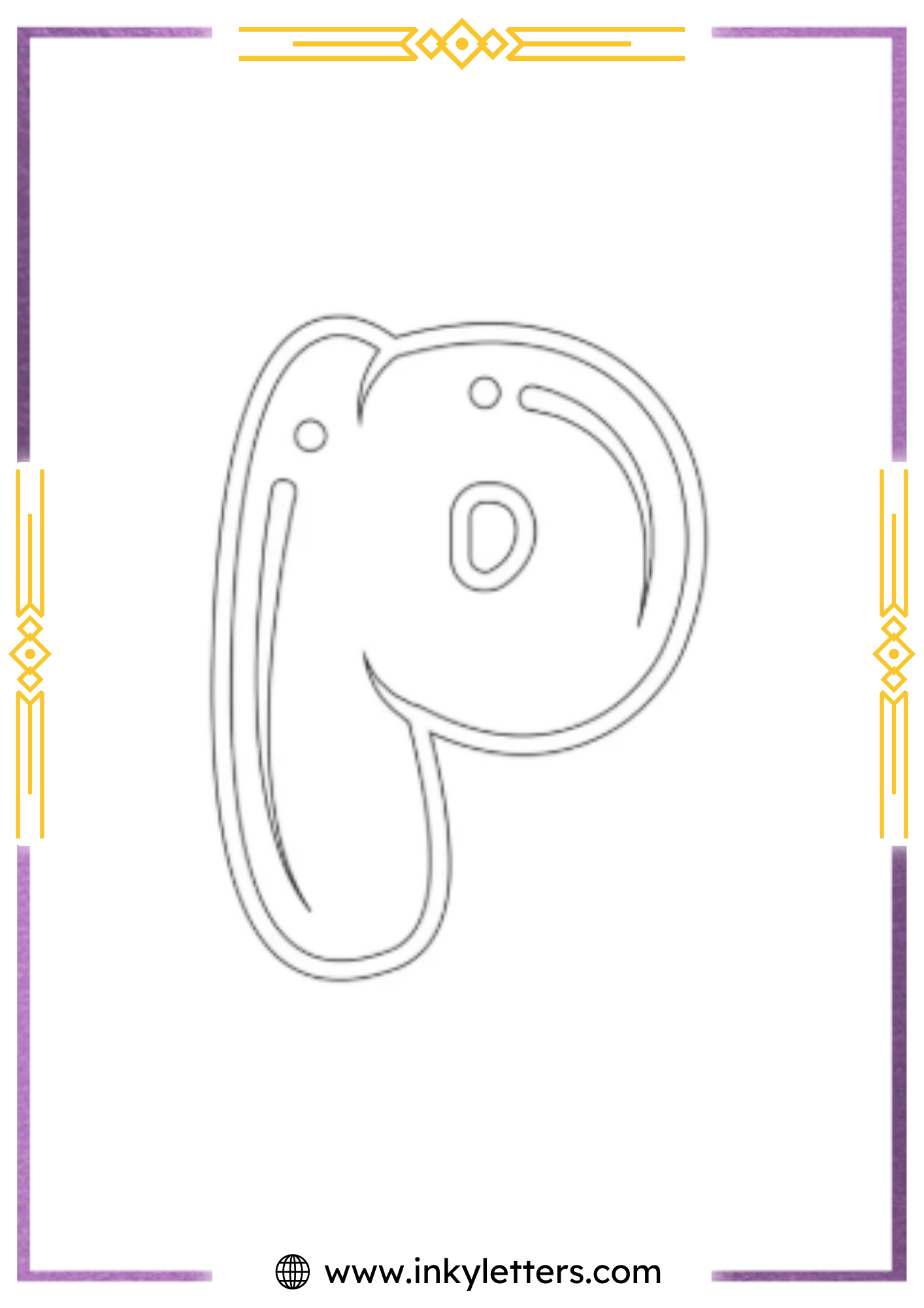 Free Printable Bubble Letter P - Inky Letters