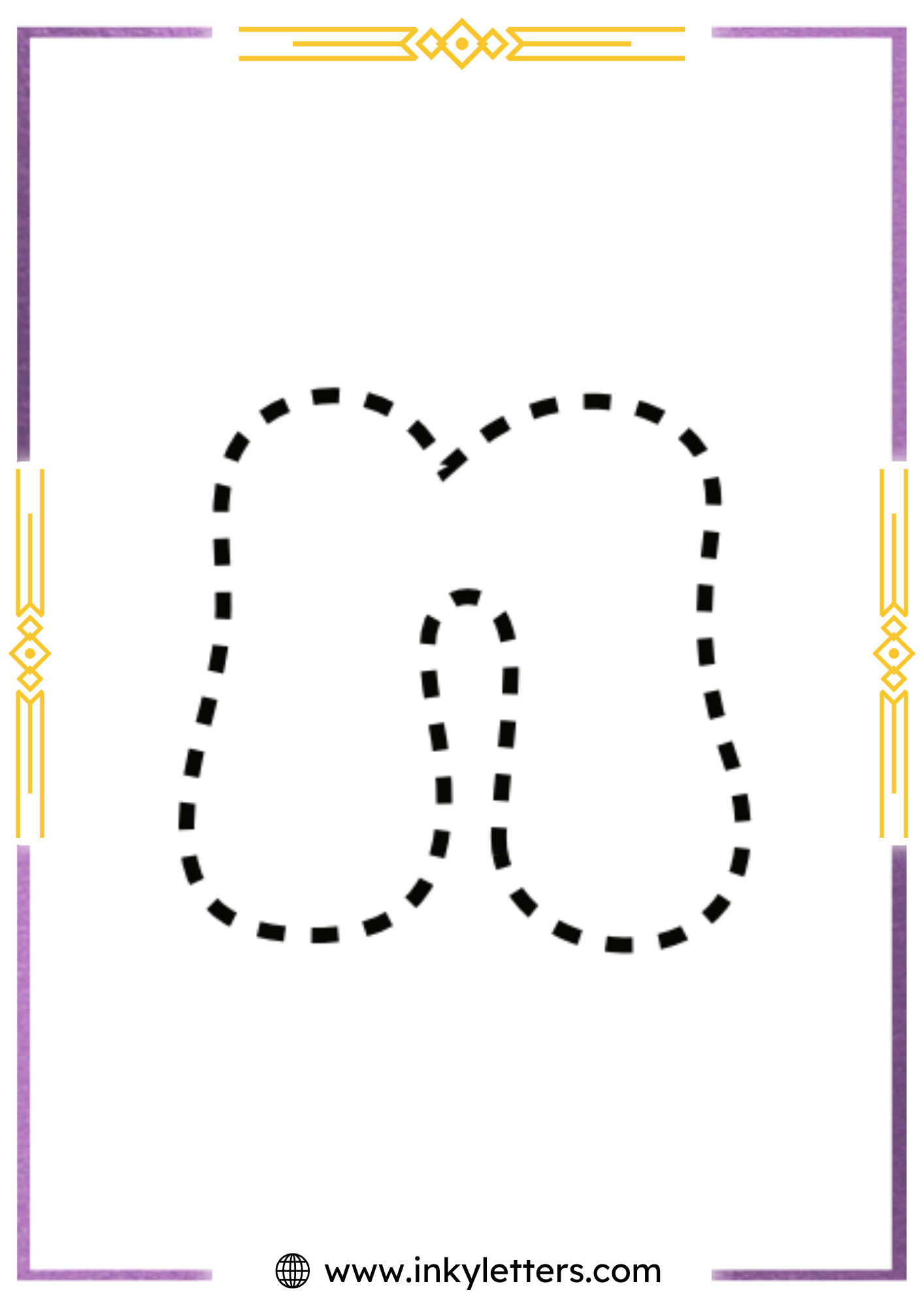 Free Printable Bubble Letter N - Inky Letters