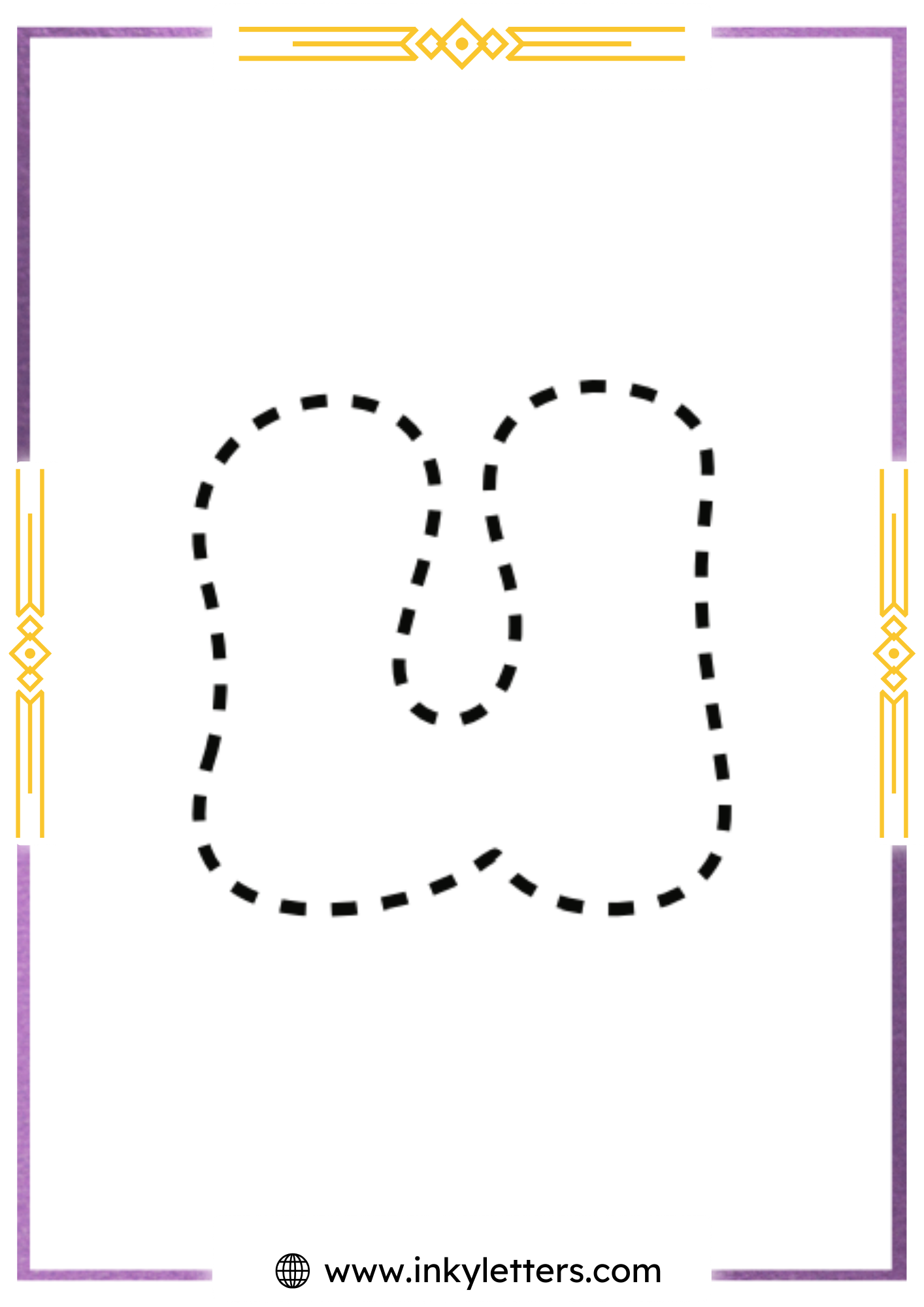Free Printable Bubble Letter U - Inky Letters