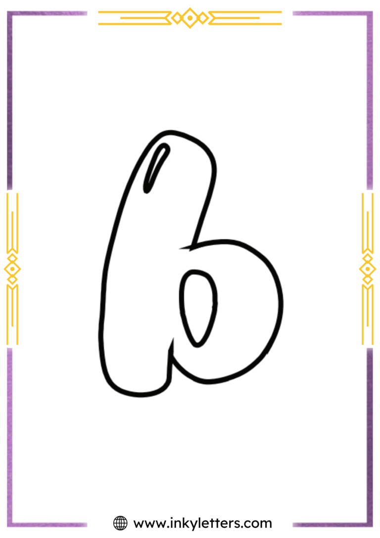 Free Printable Bubble Letter B - Inky Letters