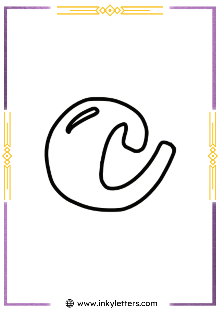 Free Printable Bubble Letter C - Inky Letters