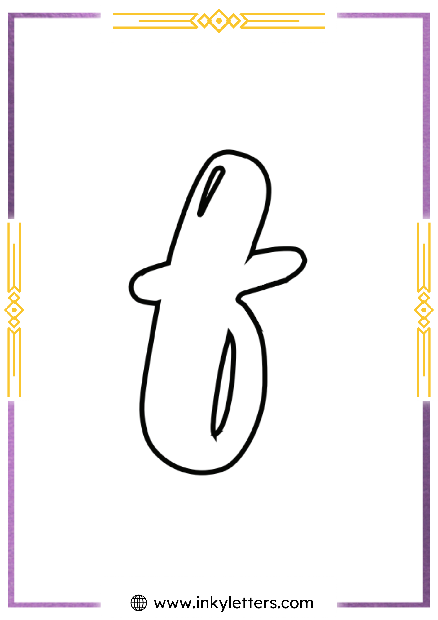 Free Printable Bubble Letter F - Inky Letters