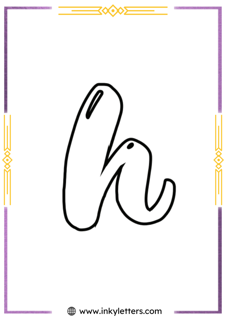 Free Printable Bubble Letter H - Inky Letters