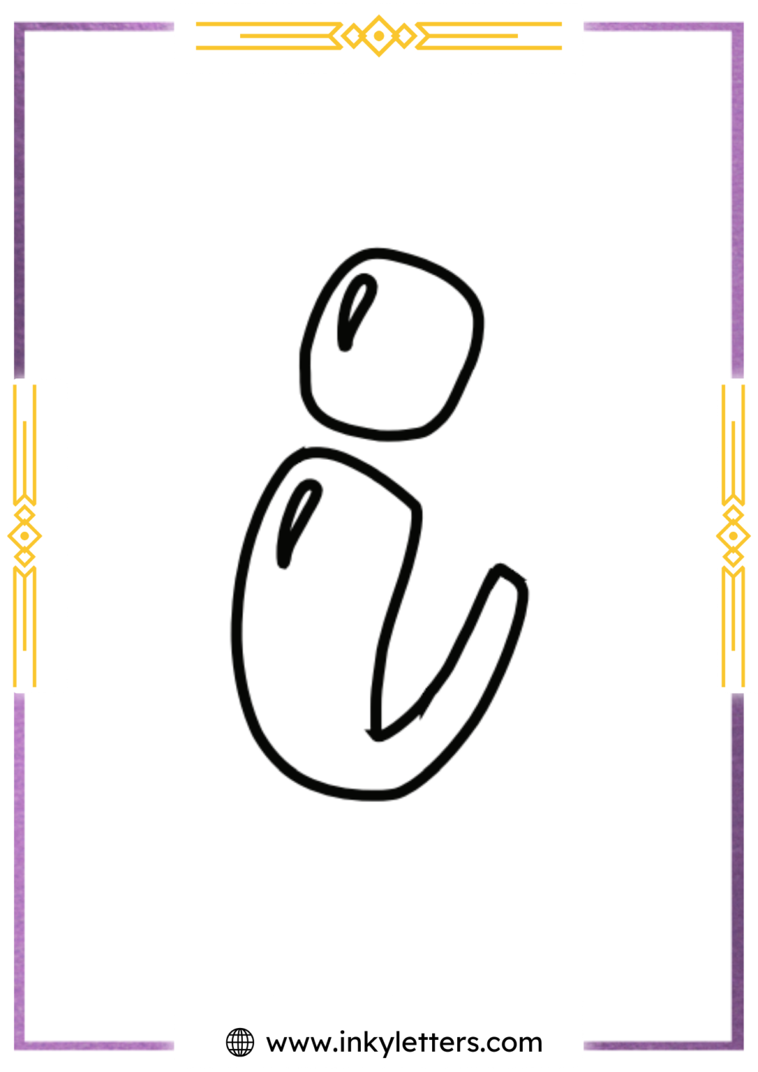 Free Printable Bubble Letter I - Inky Letters