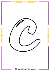 Free Printable Bubble Letter C - Inky Letters