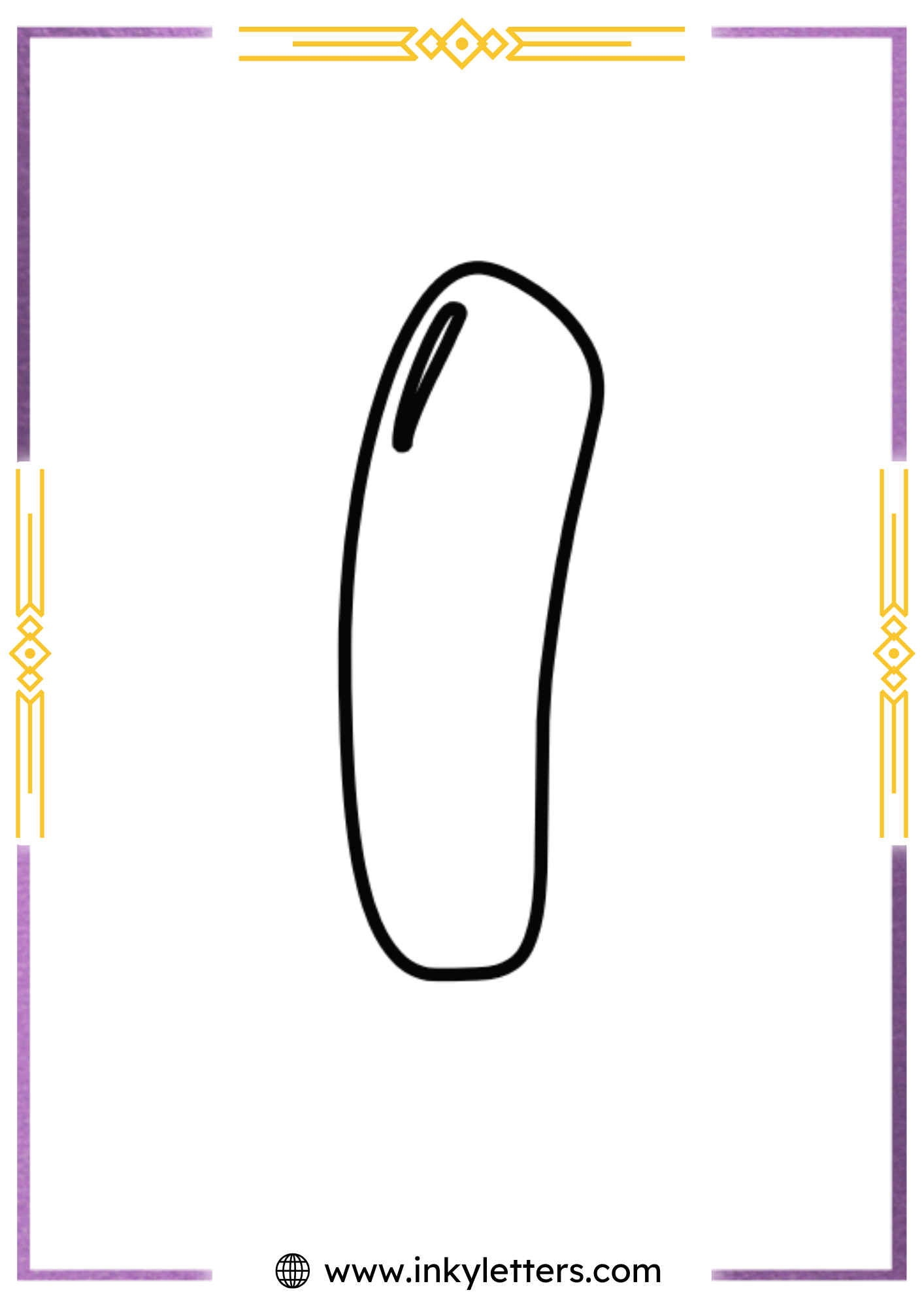 Free Printable Bubble Letter I - Inky Letters