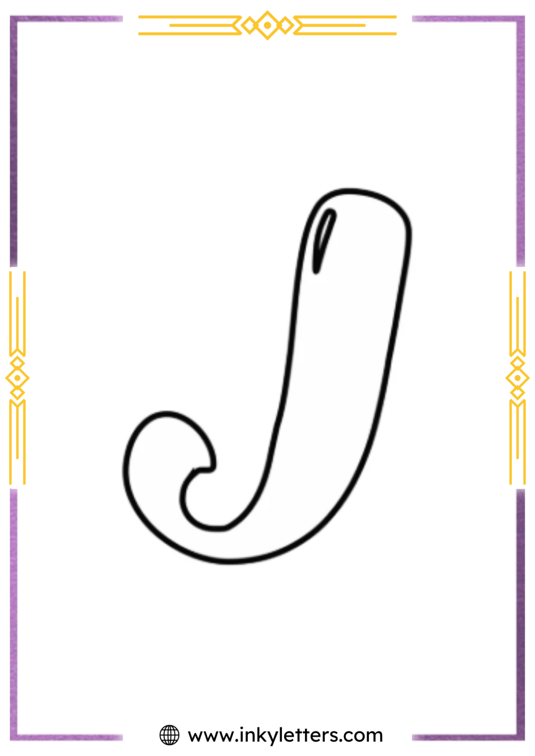 Free Printable Bubble Letter J - Inky Letters