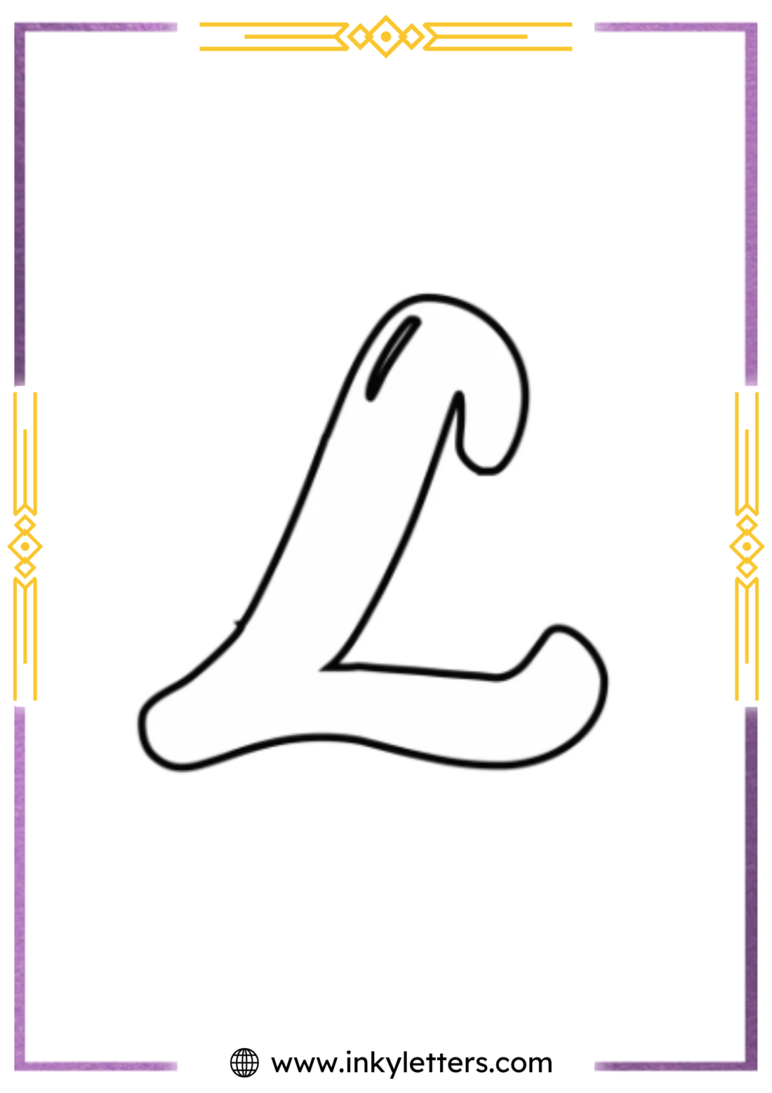 Free Printable Bubble Letter L - Inky Letters