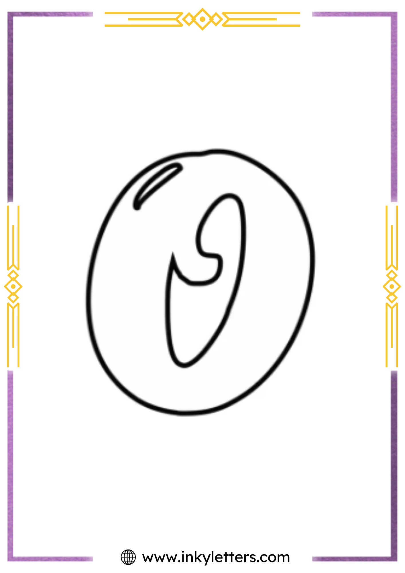 Free Printable Bubble Letter O - Inky Letters
