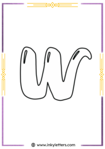 Free Printable Bubble Letter W - Inky Letters