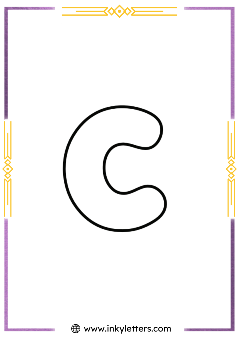 Free Printable Bubble Letter C - Inky Letters