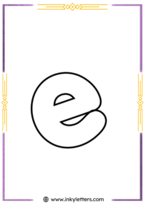 Free Printable Bubble Letter E - Inky Letters