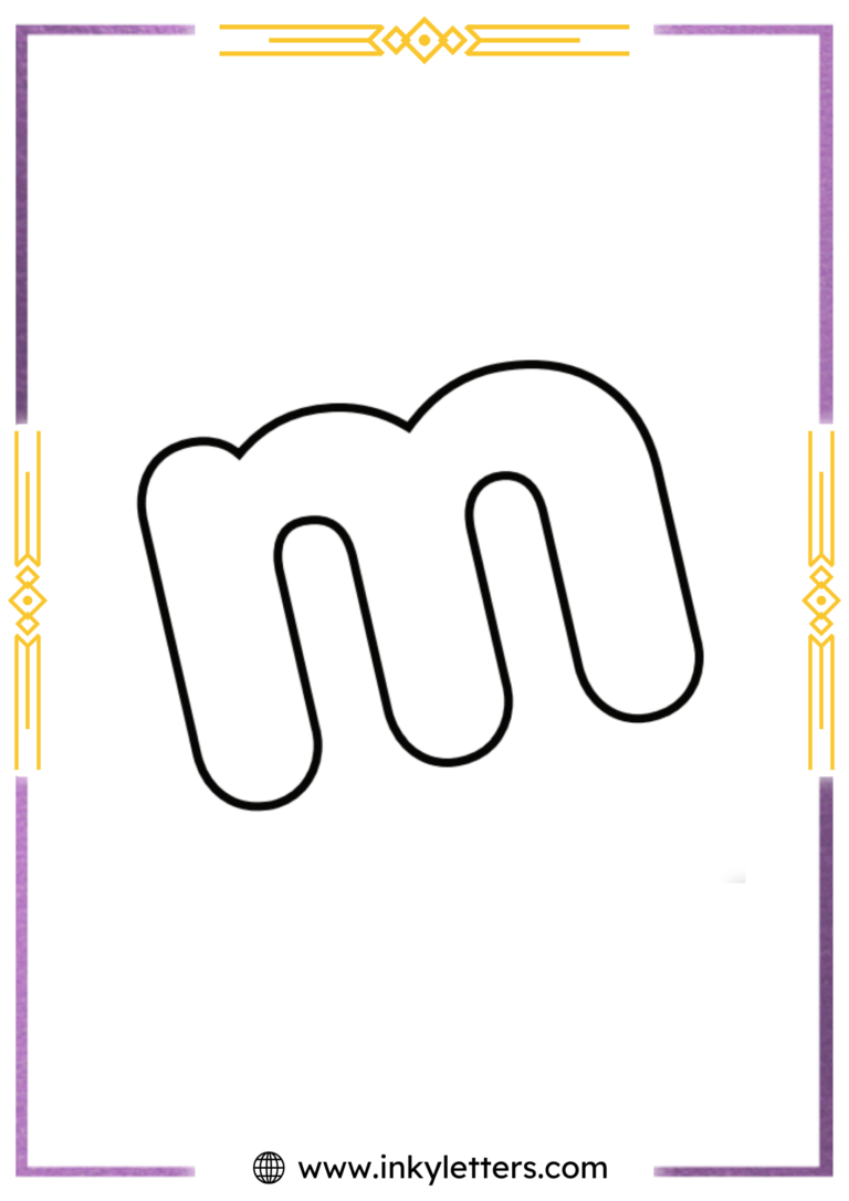 Free Printable Bubble Letter M - Inky Letters