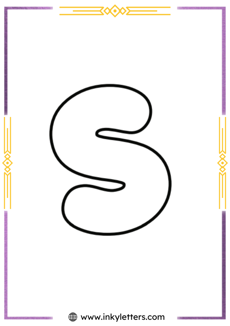 Free Printable Bubble Letter S - Inky Letters