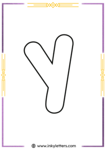 Free Printable Bubble Letter Y - Inky Letters