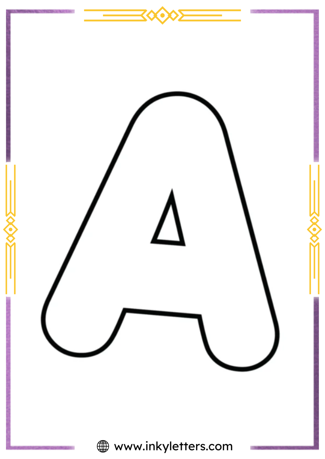 Free Printable Bubble Letter A - Inky Letters