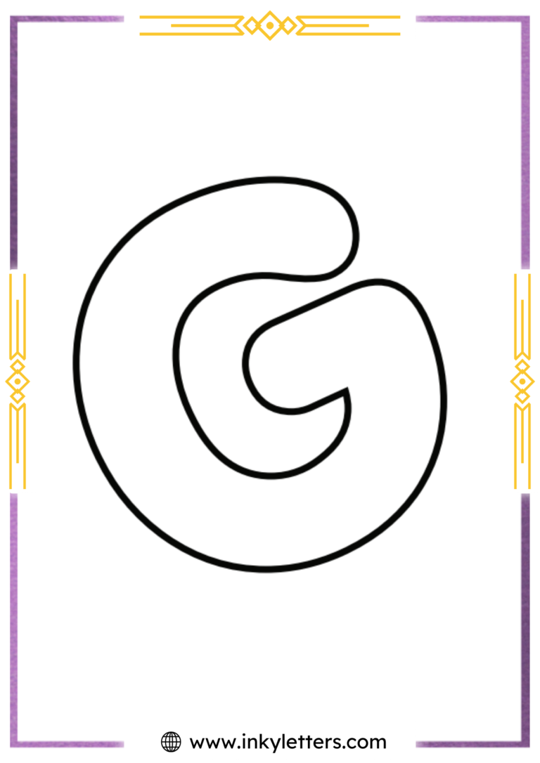 Free Printable Bubble Letter G - Inky Letters