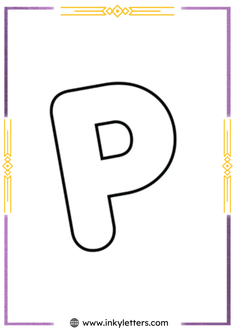 Free Printable Bubble Letter P - Inky Letters