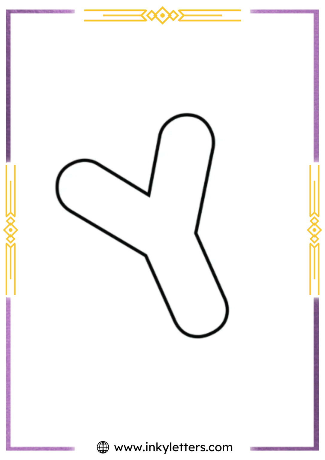 Free Printable Bubble Letter Y - Inky Letters